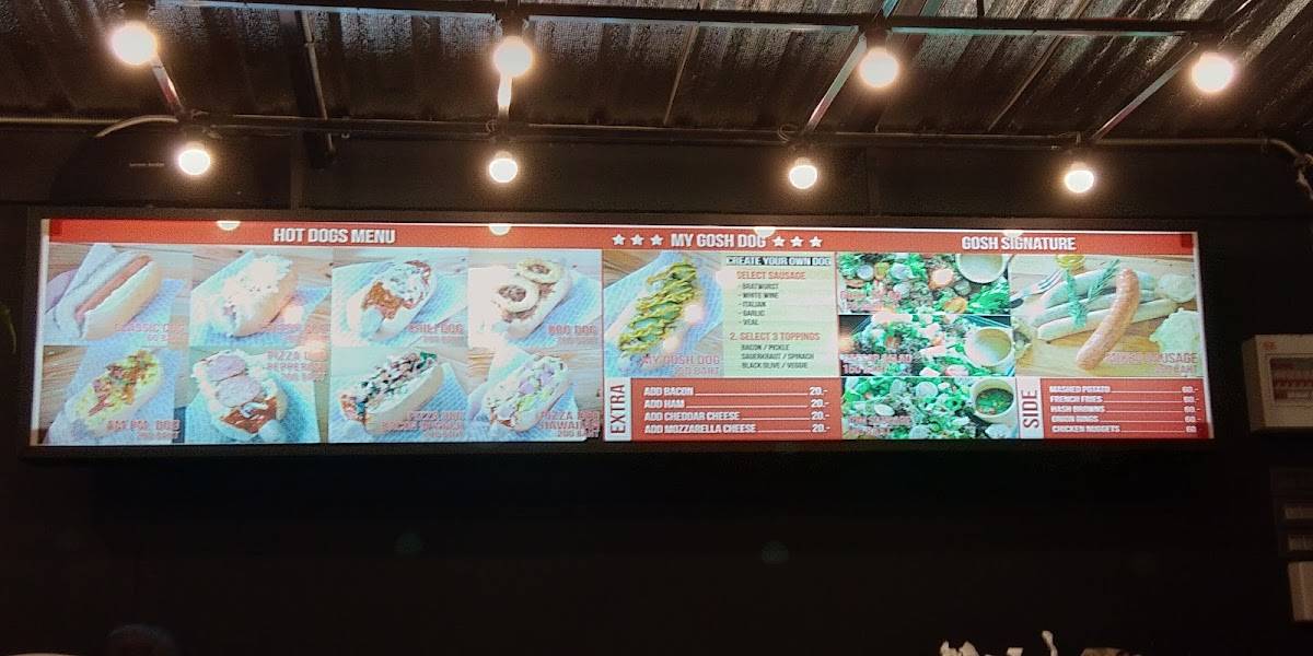 Carta del restaurante GOSH Gourmet Hot Dogs (Pattaya), Pattaya