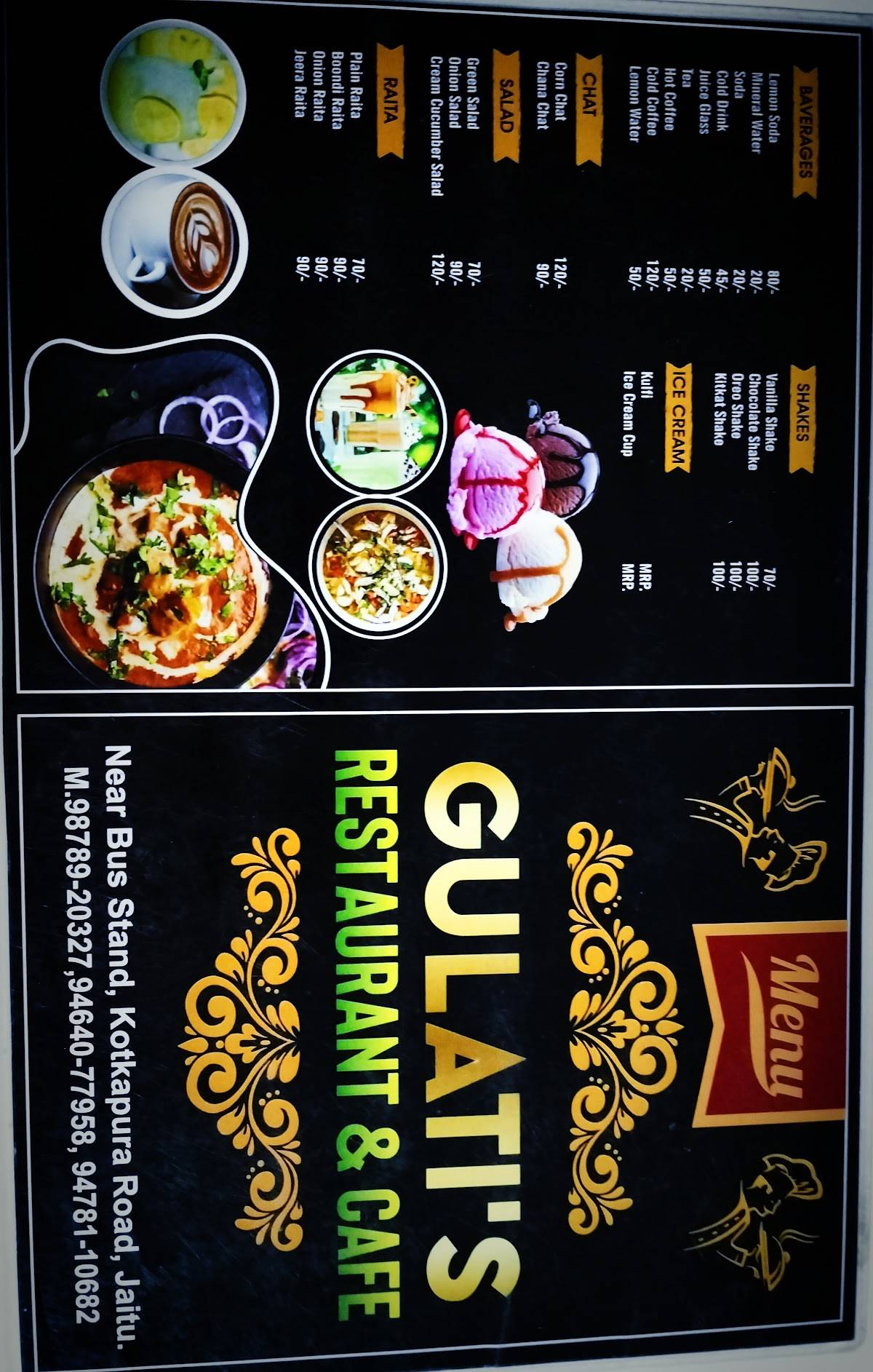Menu at GULATI RESTAURANT AND CAFE, Jaito