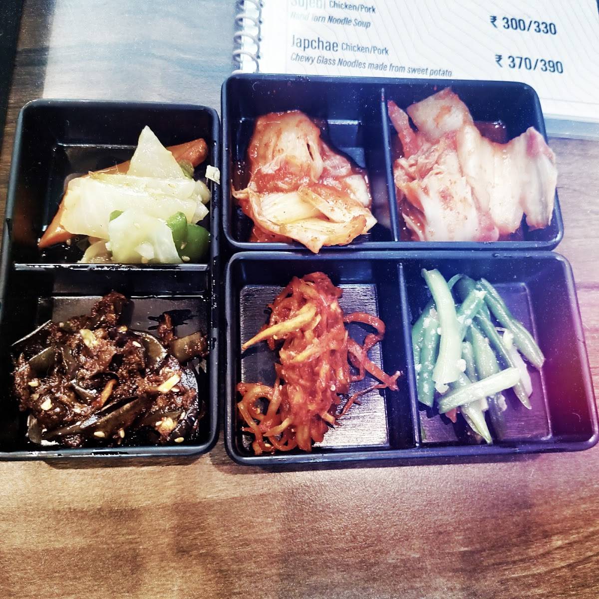 Menu at Galbi-Gui, Agartala