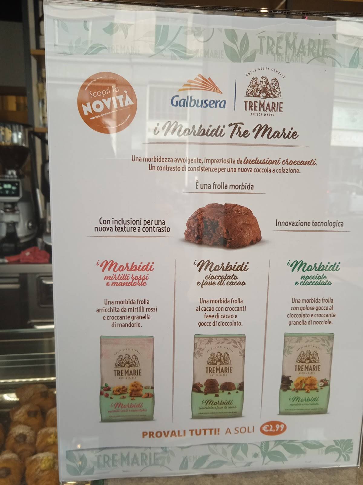 Menu da Galbusera Tre Marie Bistrot - Caffetteria - Store San Babila ...