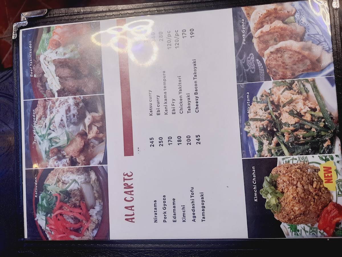 Menu at GanChan Japanese Restaurant, Malolos