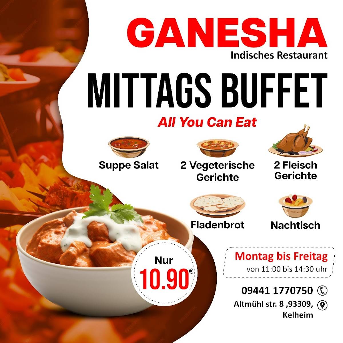 Speisekarte von Ganesha Indisches Restaurant, Kelheim