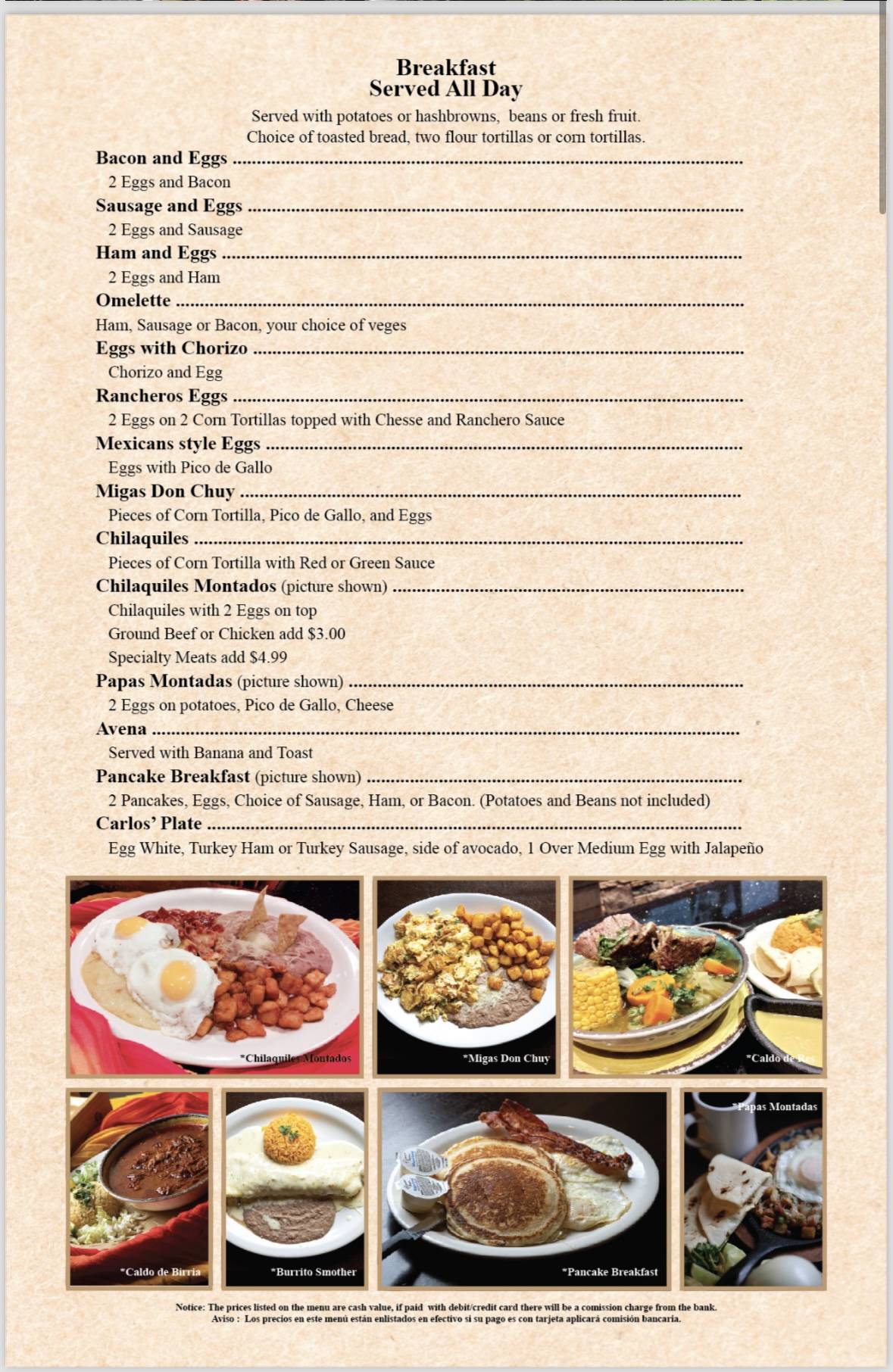 Menu at Garely's Mexican Restaurant Odessa # 2, Odessa