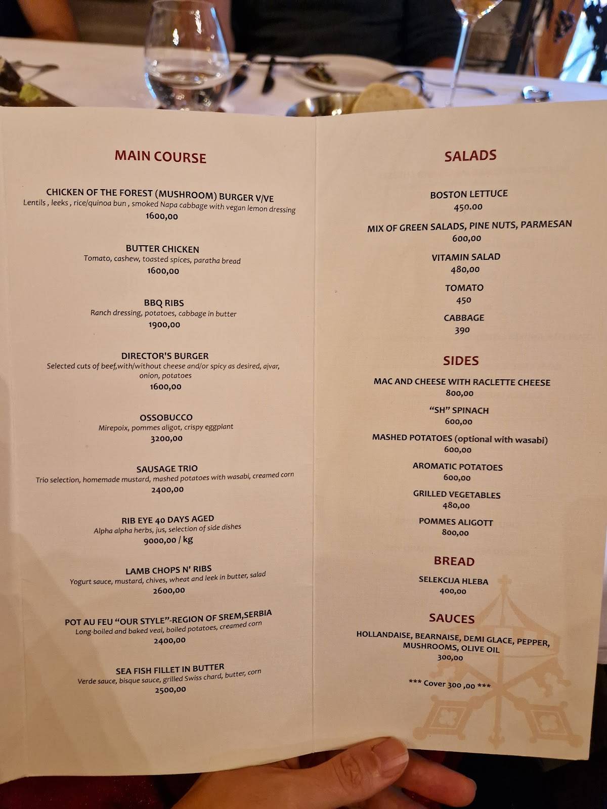 Menu at Gastro Chalet of Erdevik Winery- Vinska kuca Erdevik restaurant ...