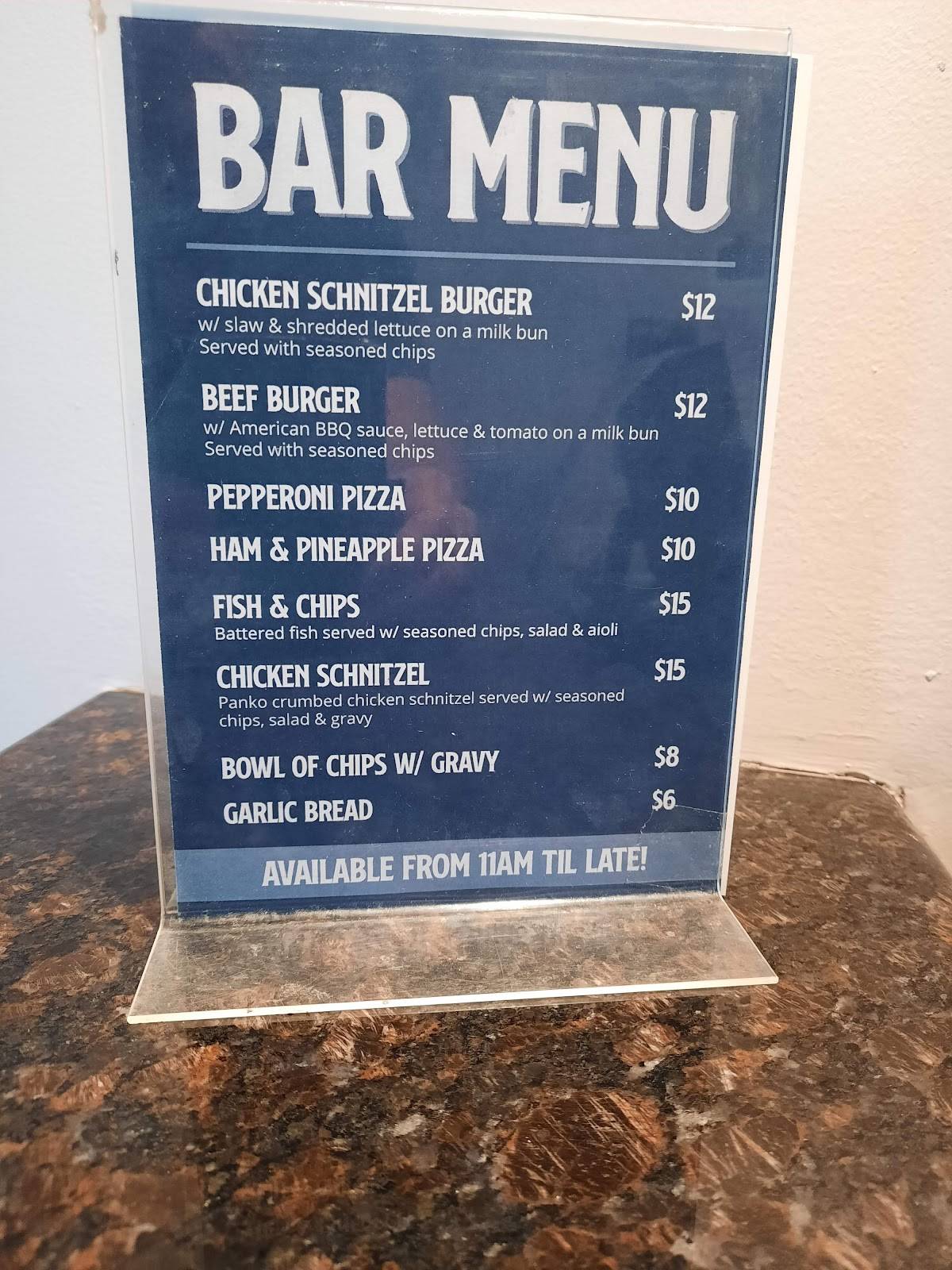 Menu at Gateshead Tavern & Motel pub & bar, Gateshead