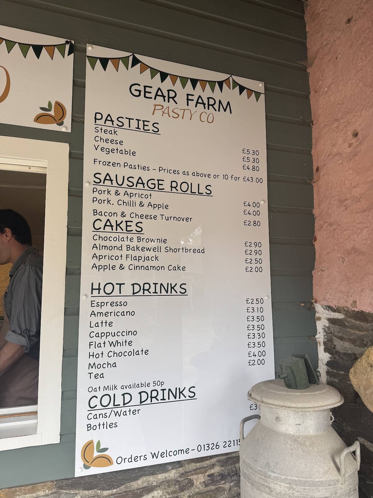 Carta del restaurante Gear Farm Pasty Company, Grade-Ruan