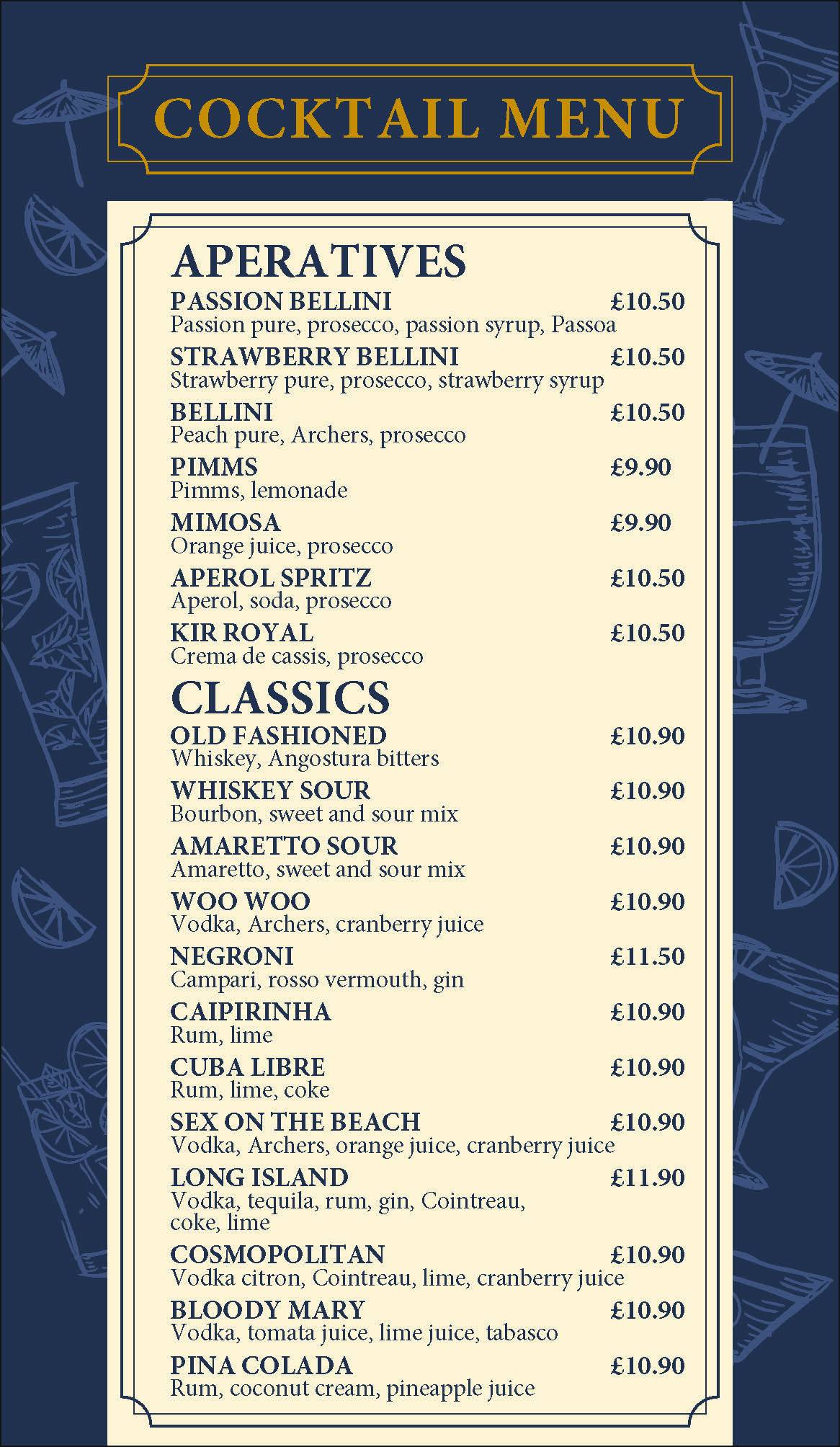 Menu at Gem of Norwich restaurant, Norwich