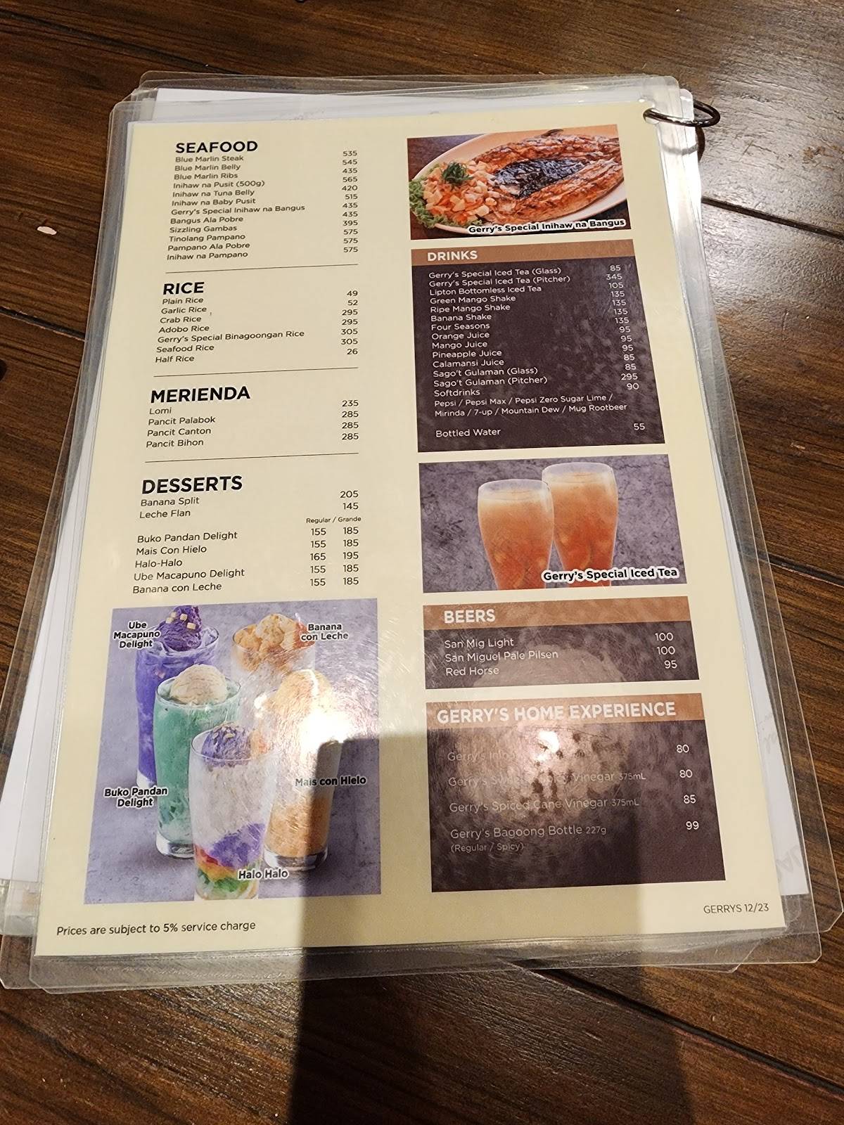 Menu at Gerry's Matalino St. Q.C. (Gerry's Grill) restaurant, Quezon ...