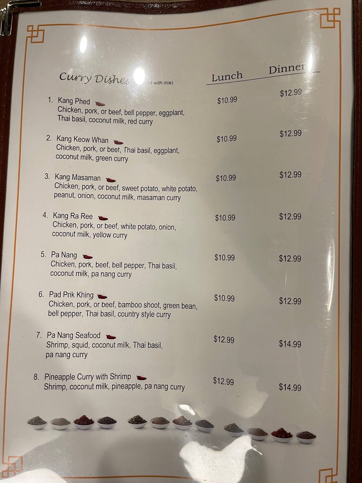 Menu at Ginger Oriental Restaurant, Grand Junction