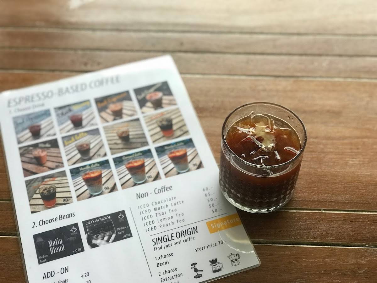 Menu at Go Gun Drip Coffee cafe, Bangkok