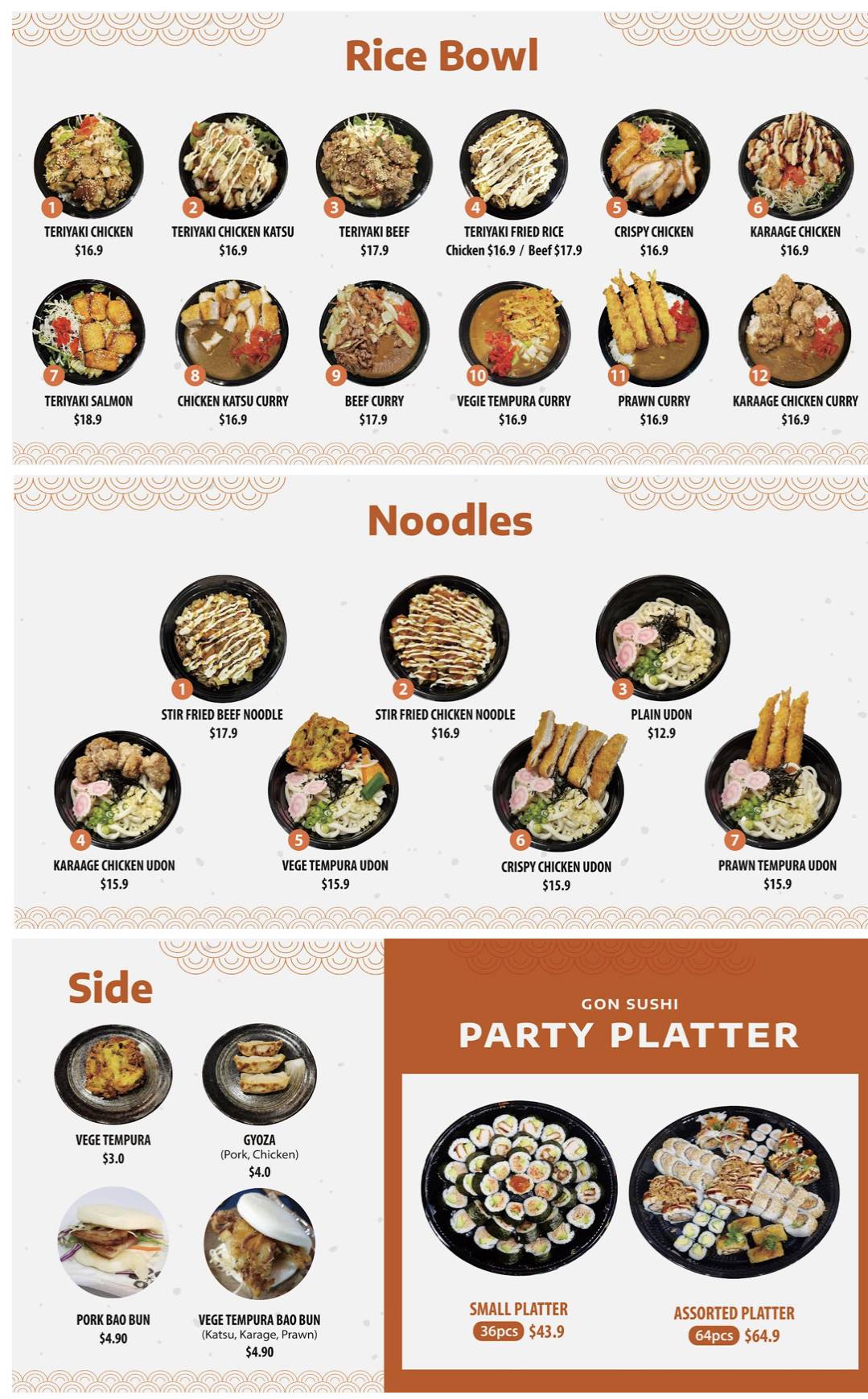 Menu at GoN Sushi PLAINLAND restaurant, Plainland