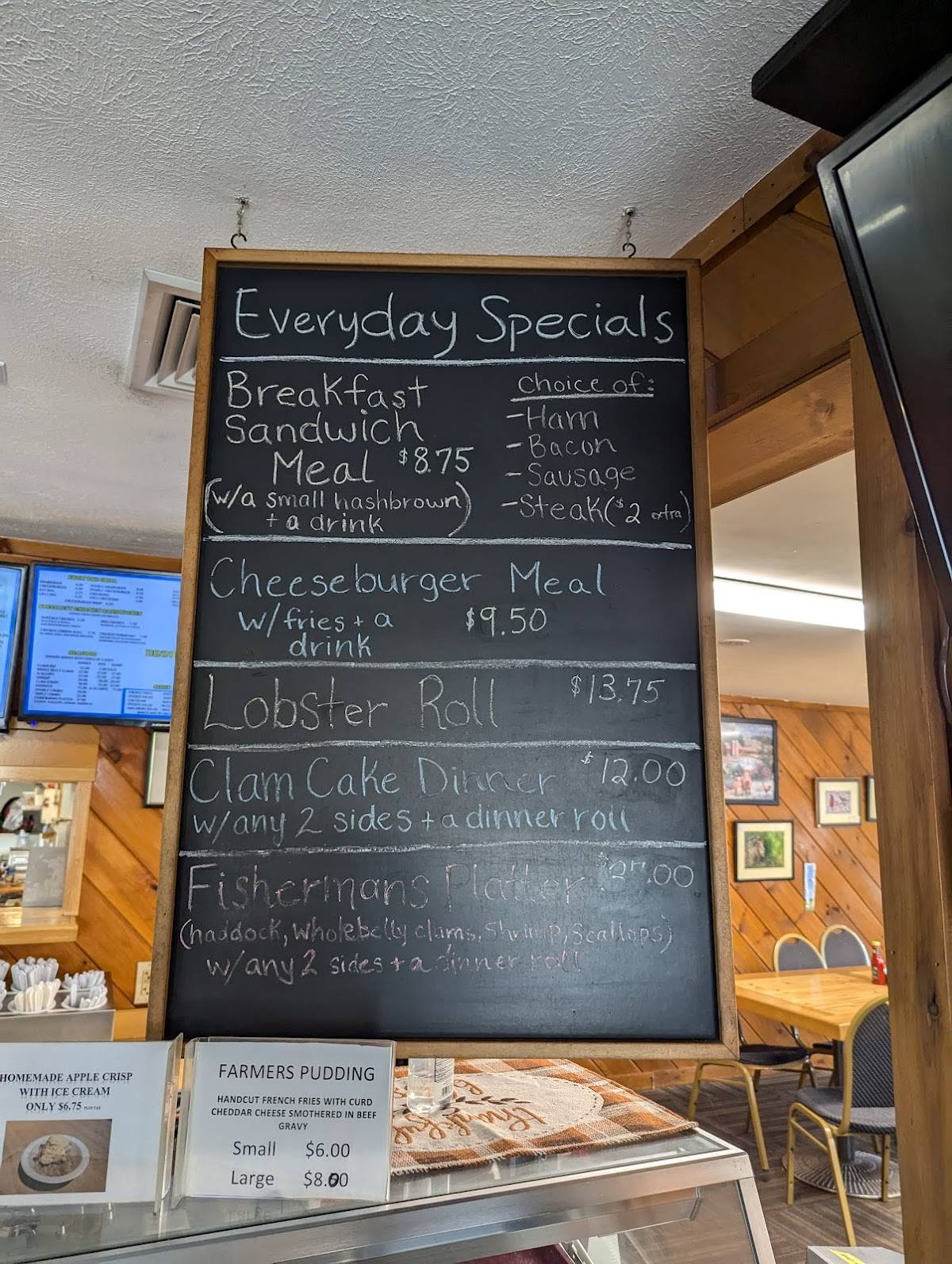 Menu at Gonneville Farm Ice Cream and Homestyle Cookin desserts, Dayton