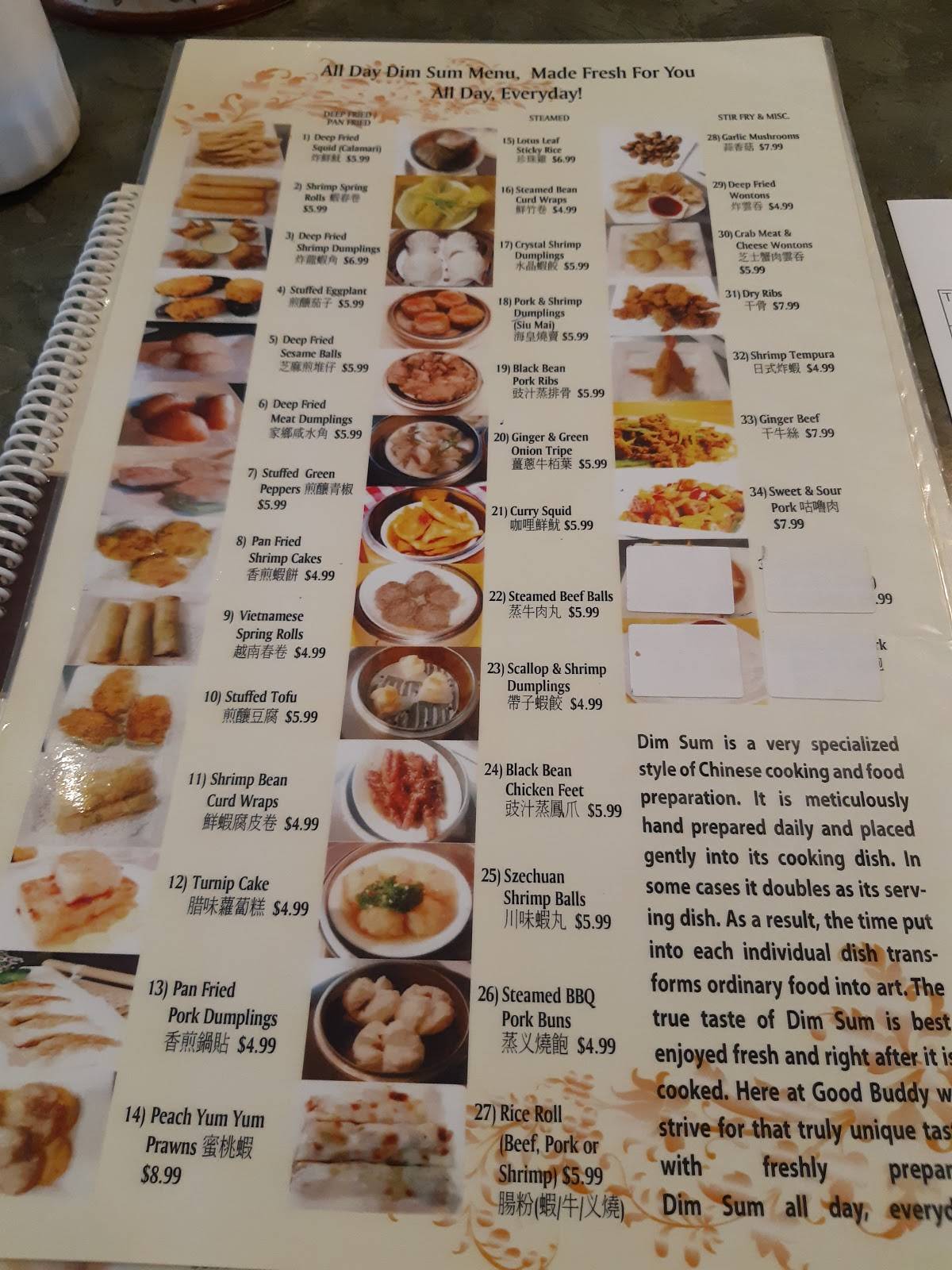 Menu at Good Buddy Restaurant, Sherwood Park