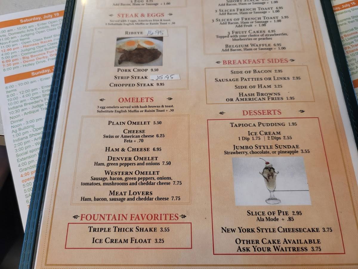 Menu at Good Table restaurant, Kentland