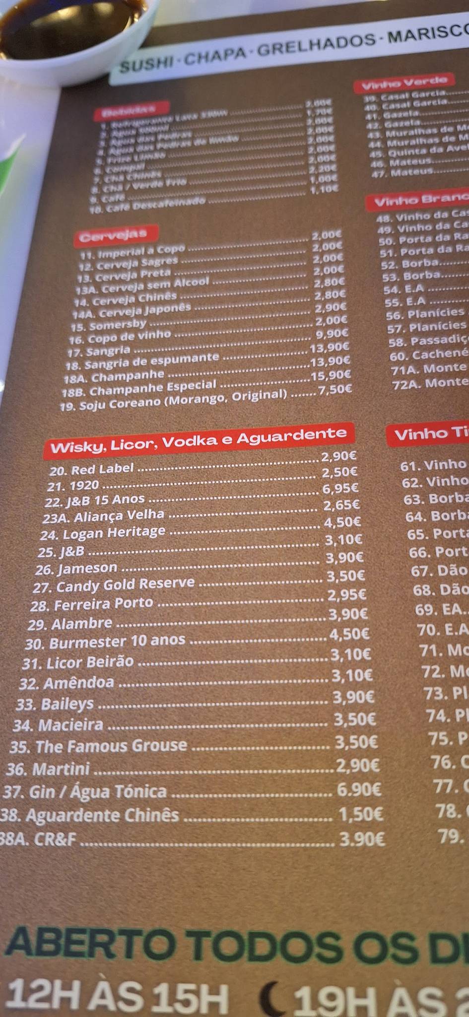 Menu em Good Wok restaurante, Amora