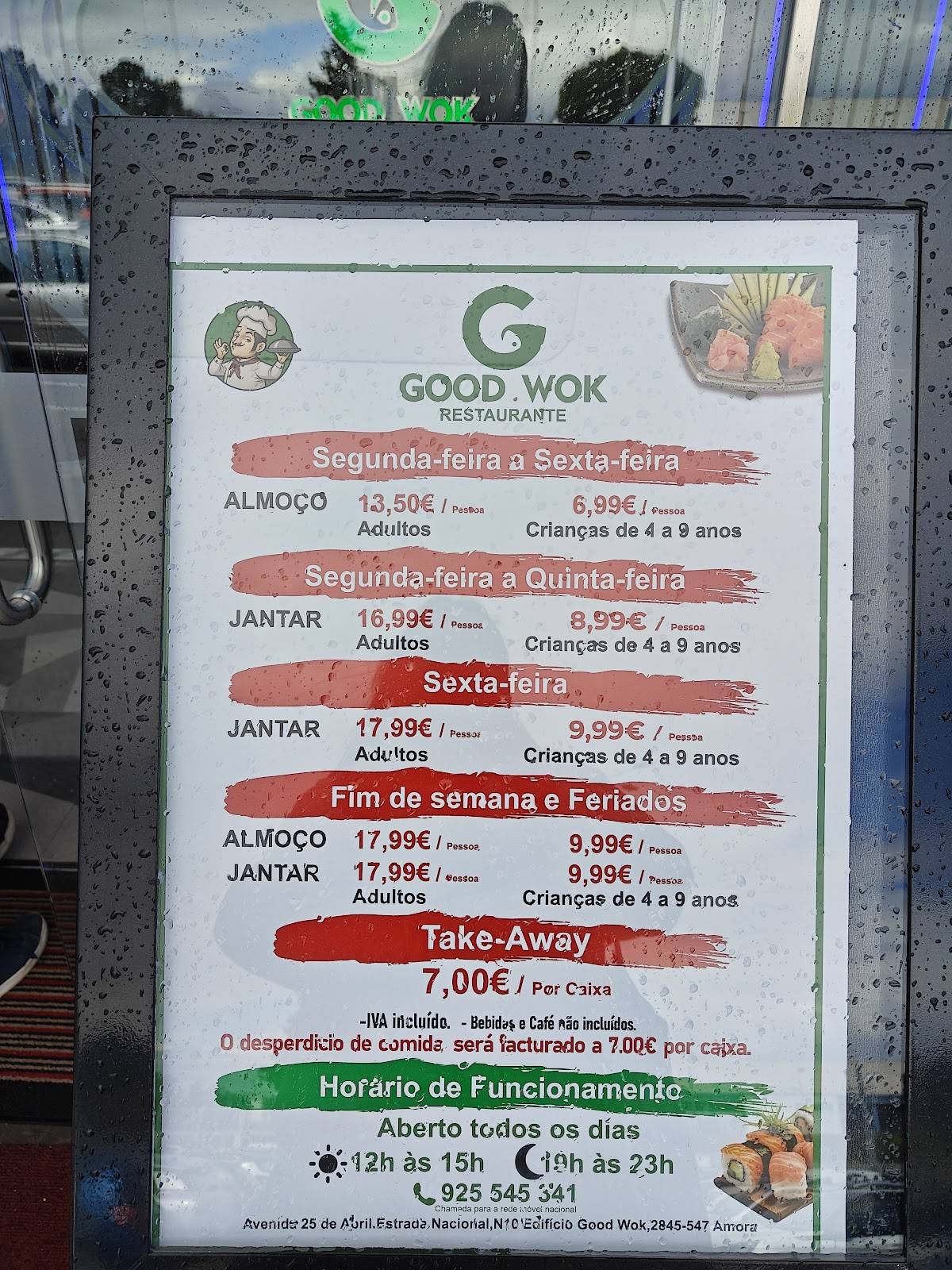 Menu em Restaurante Good Wok, Portugal