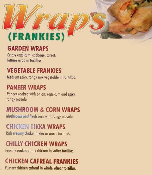 Menu at Goody Land, Vasco da Gama, Hotel La Paz Building