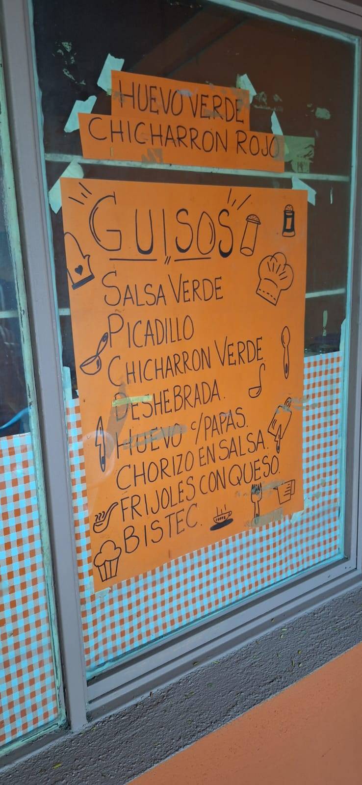 Menu at Gorditas de Benito Juarez restaurant, Ciudad Victoria