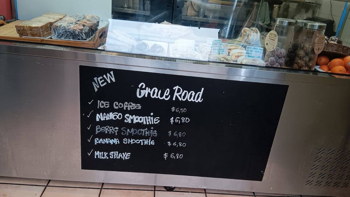 Menu at Grace Road Cafe, Pyrmont