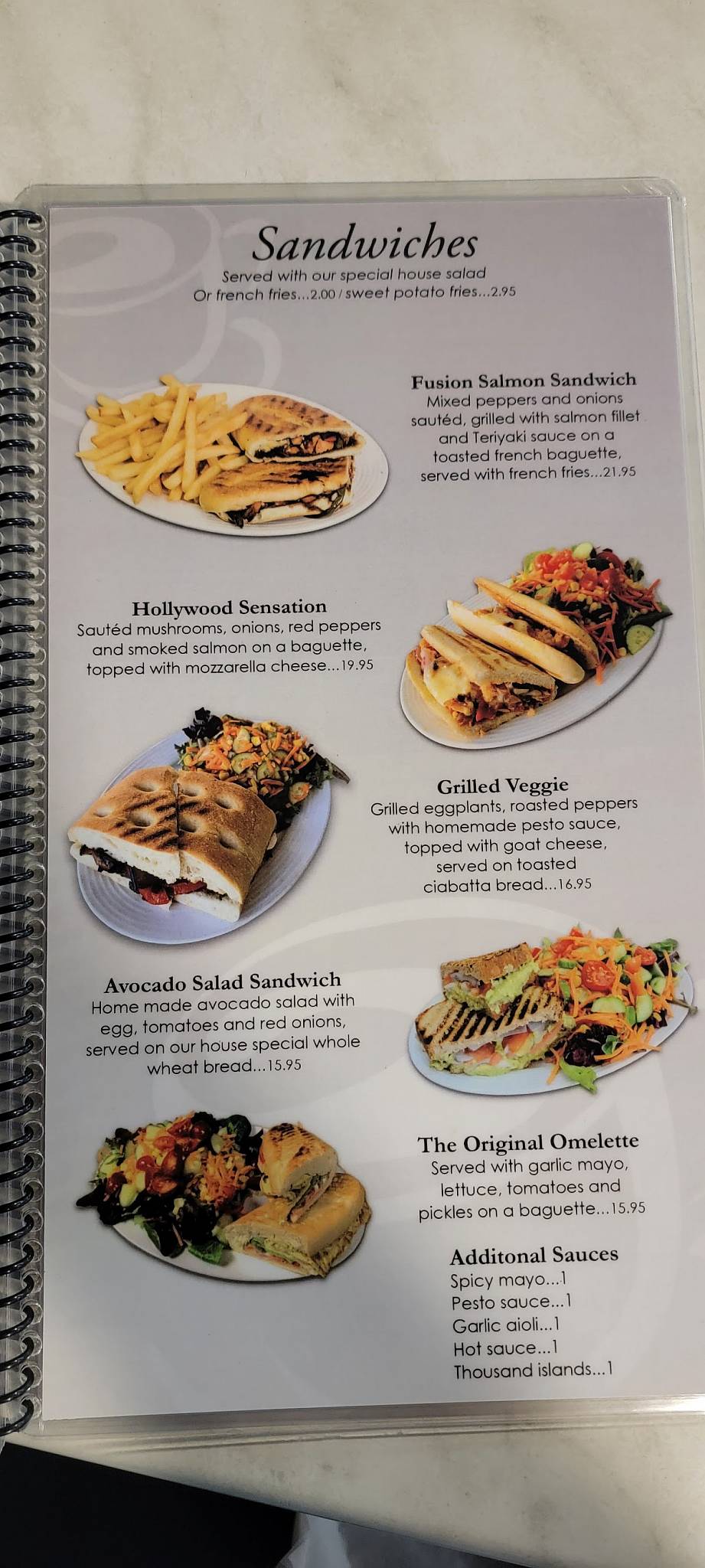 Menu at Grand Cafe Hollywood, Hollywood, Stirling Rd