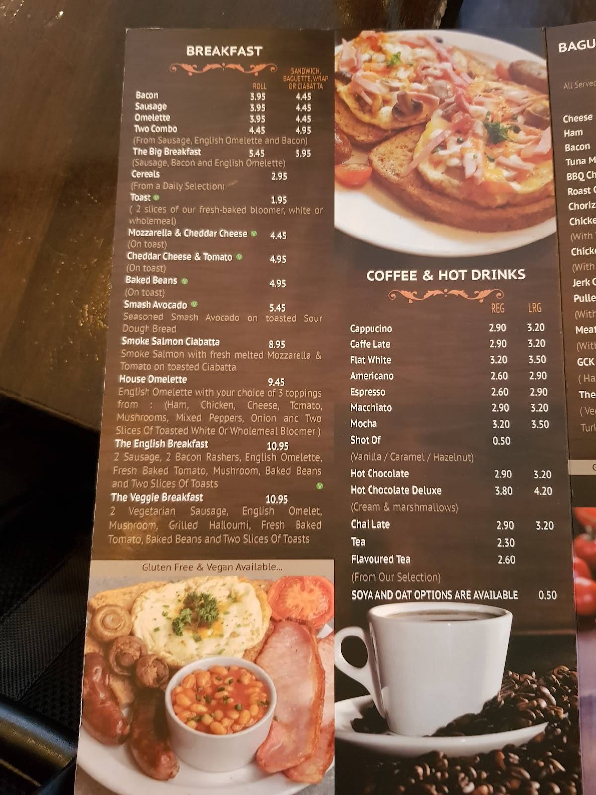Menu at Grand Central Kitchen restaurant, Birmingham