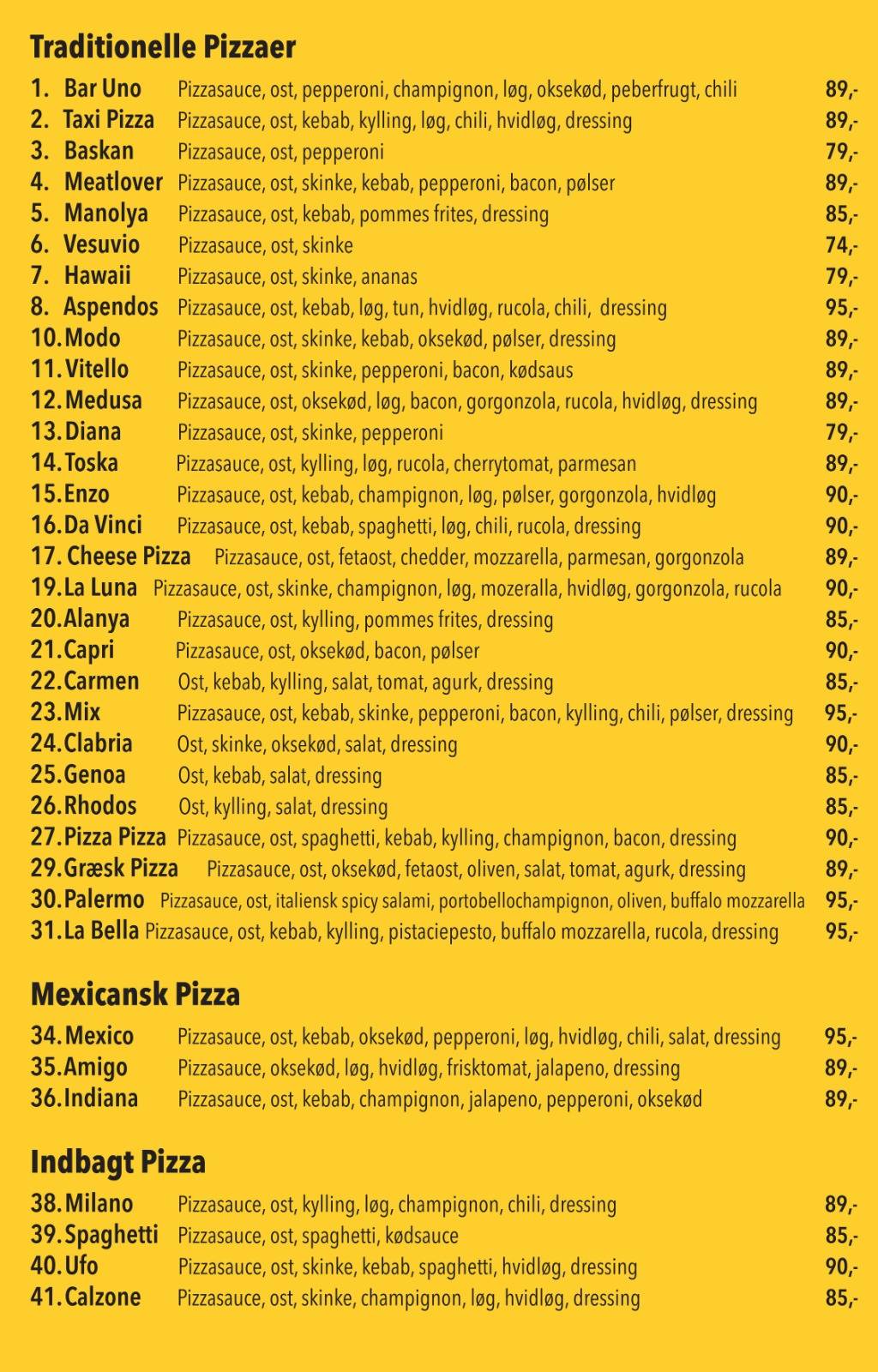 Menu at Grand Sultan Restaurant, Thisted