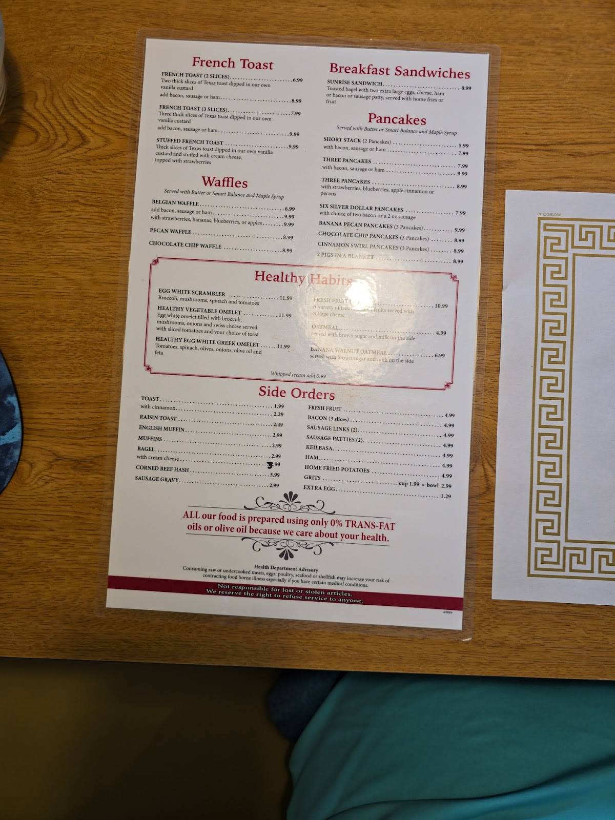 Menu at Grandma Sally's Restaurant, New Port Richey