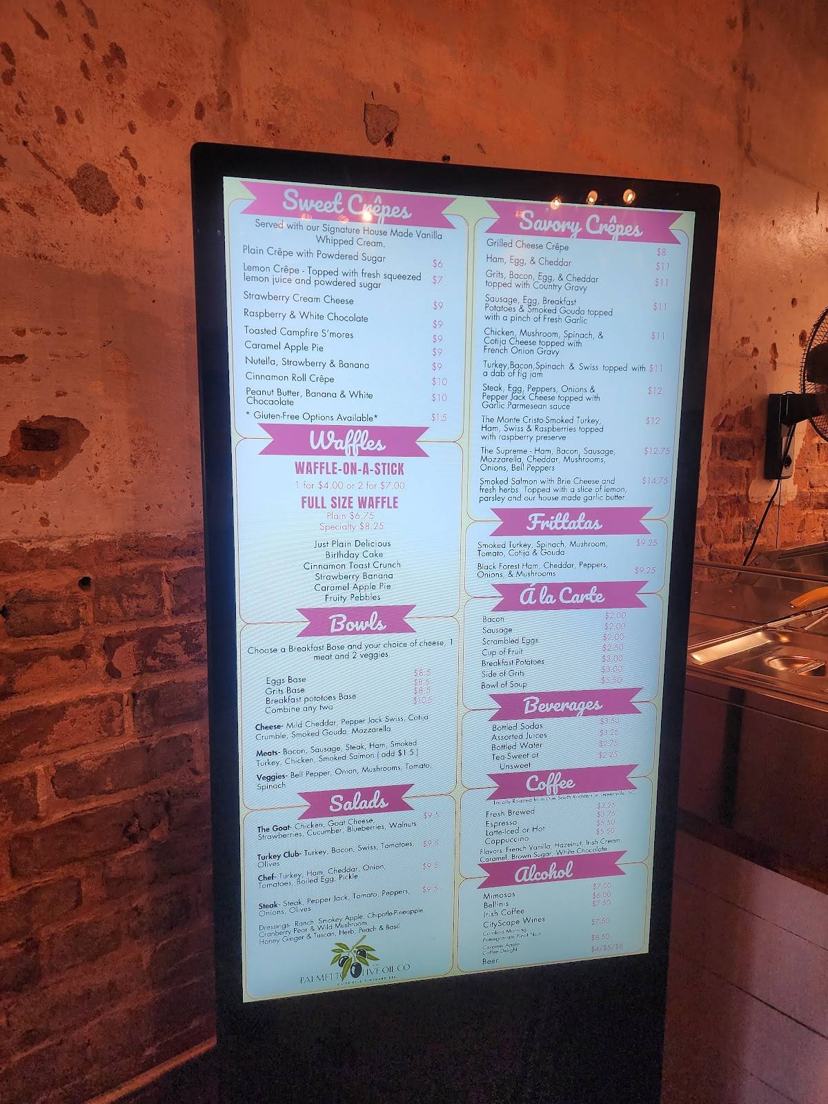 Menu at Great Crêpes and More restaurant, Laurens