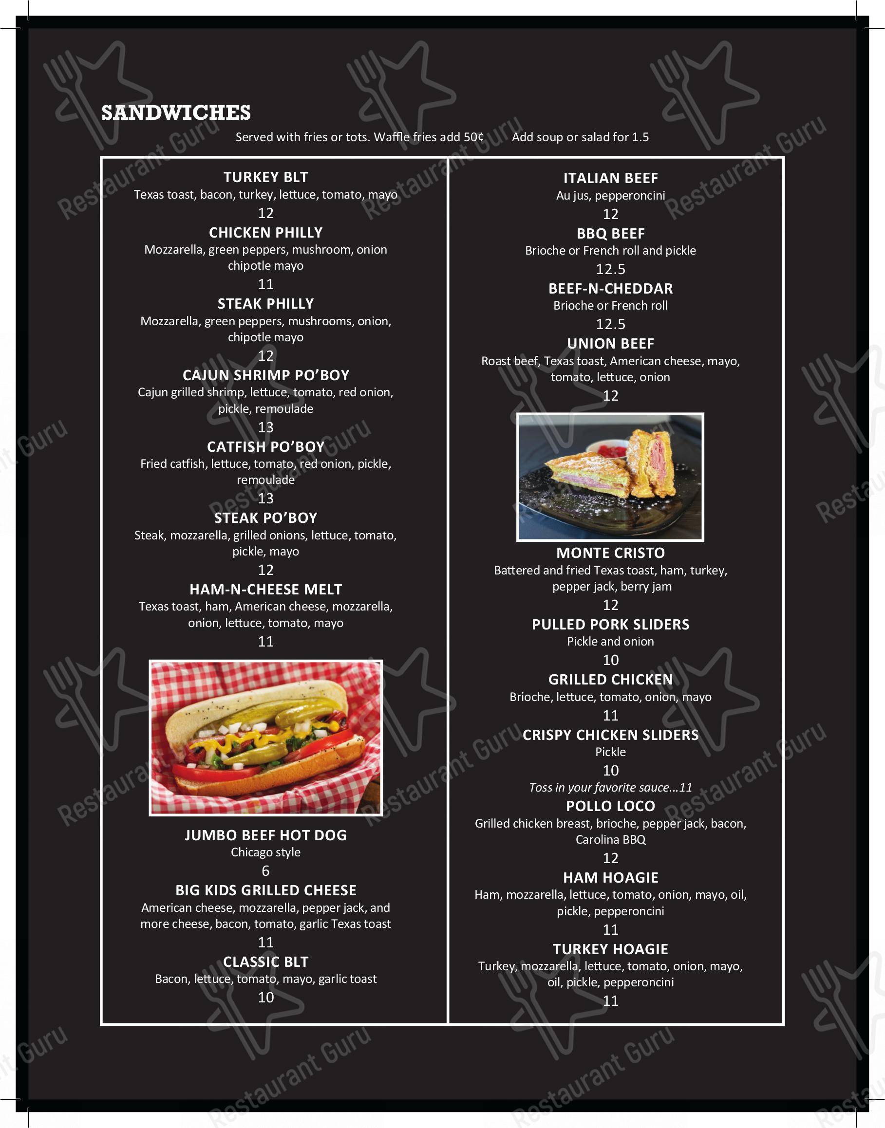 Menu at Set 'Em Up Lanes & Lounge fast food, Griffith, 135 N Broad St