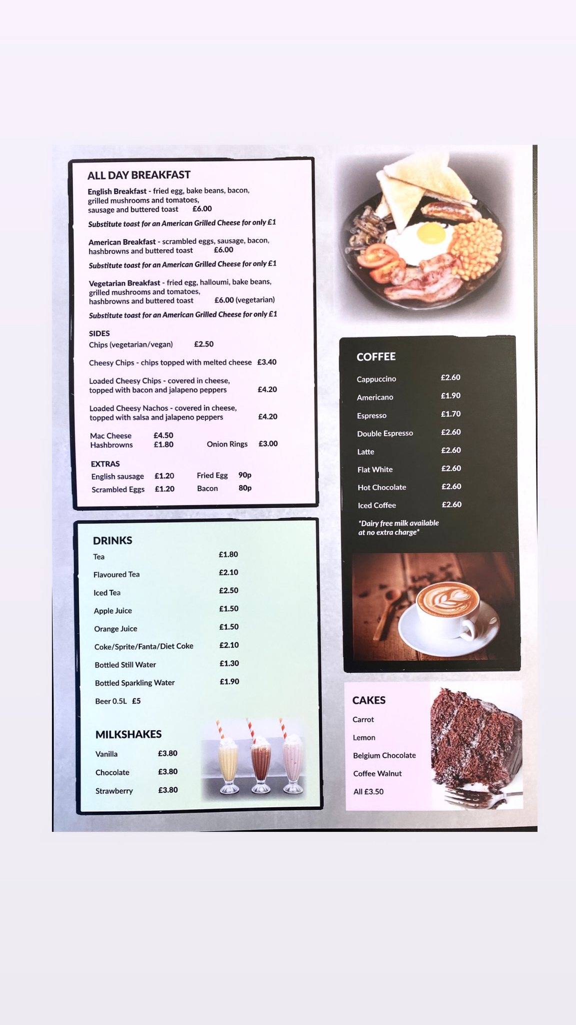 Menu at Grilled Cheese Cafe, Andover