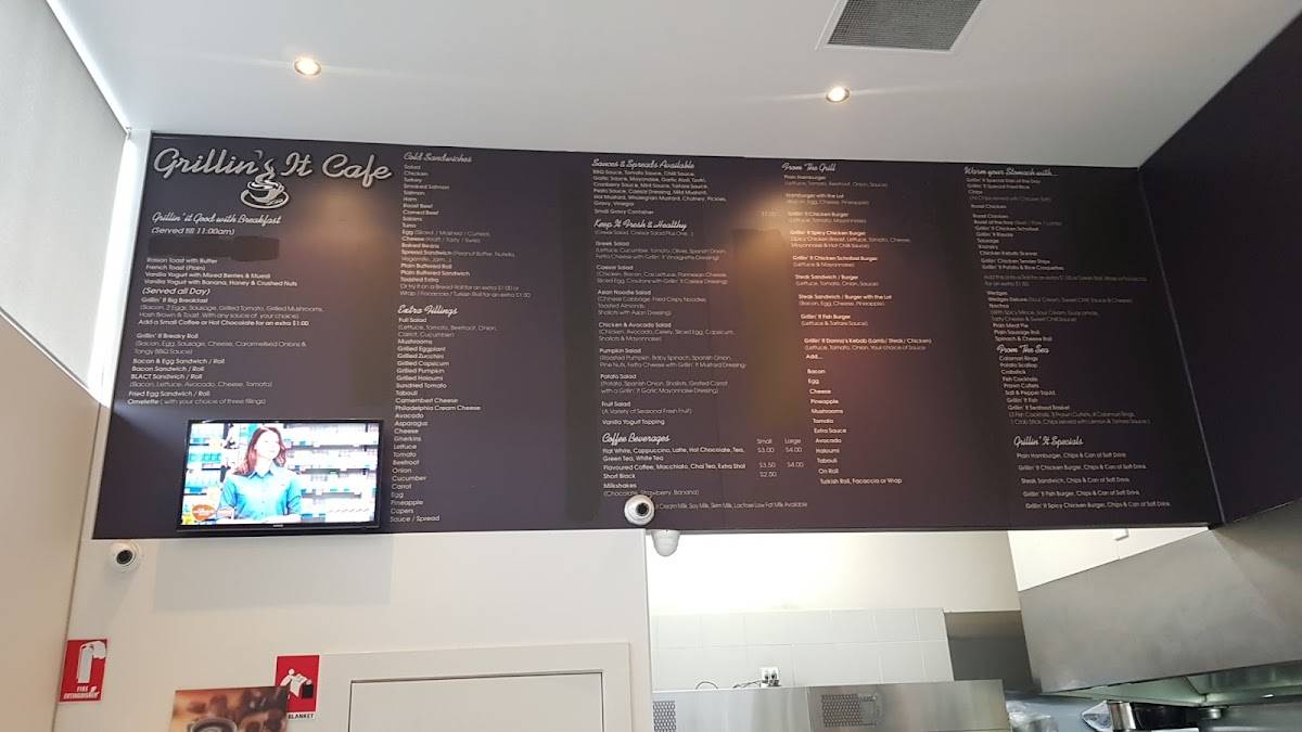 Menu at Grillin' It Cafe Moorebank/ Lemon lime cafe(New Name), Moorebank