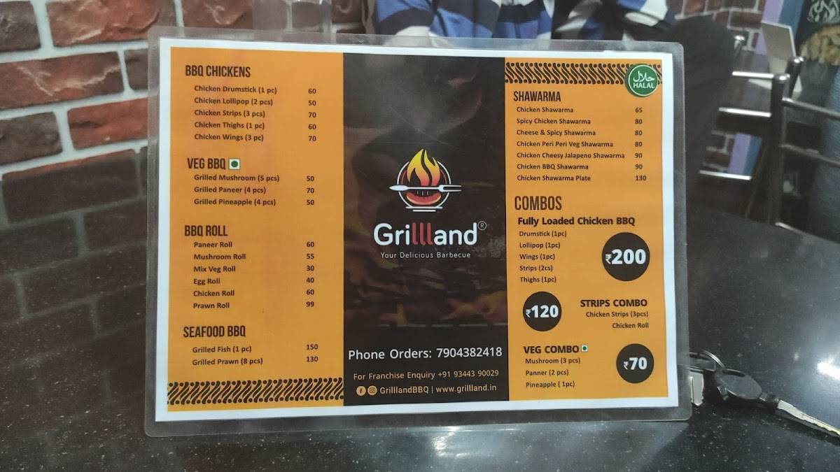 Menu at Grillland BBQ, Chennai, 9