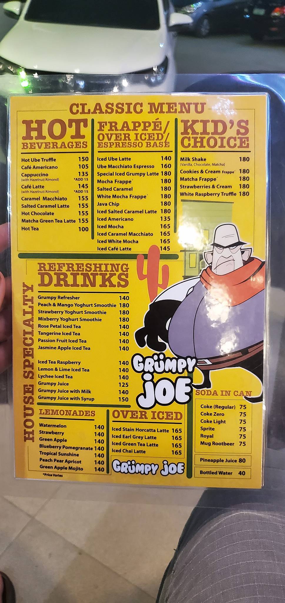 Menu at Grumpy Joe - Dagupan restaurant, Dagupan