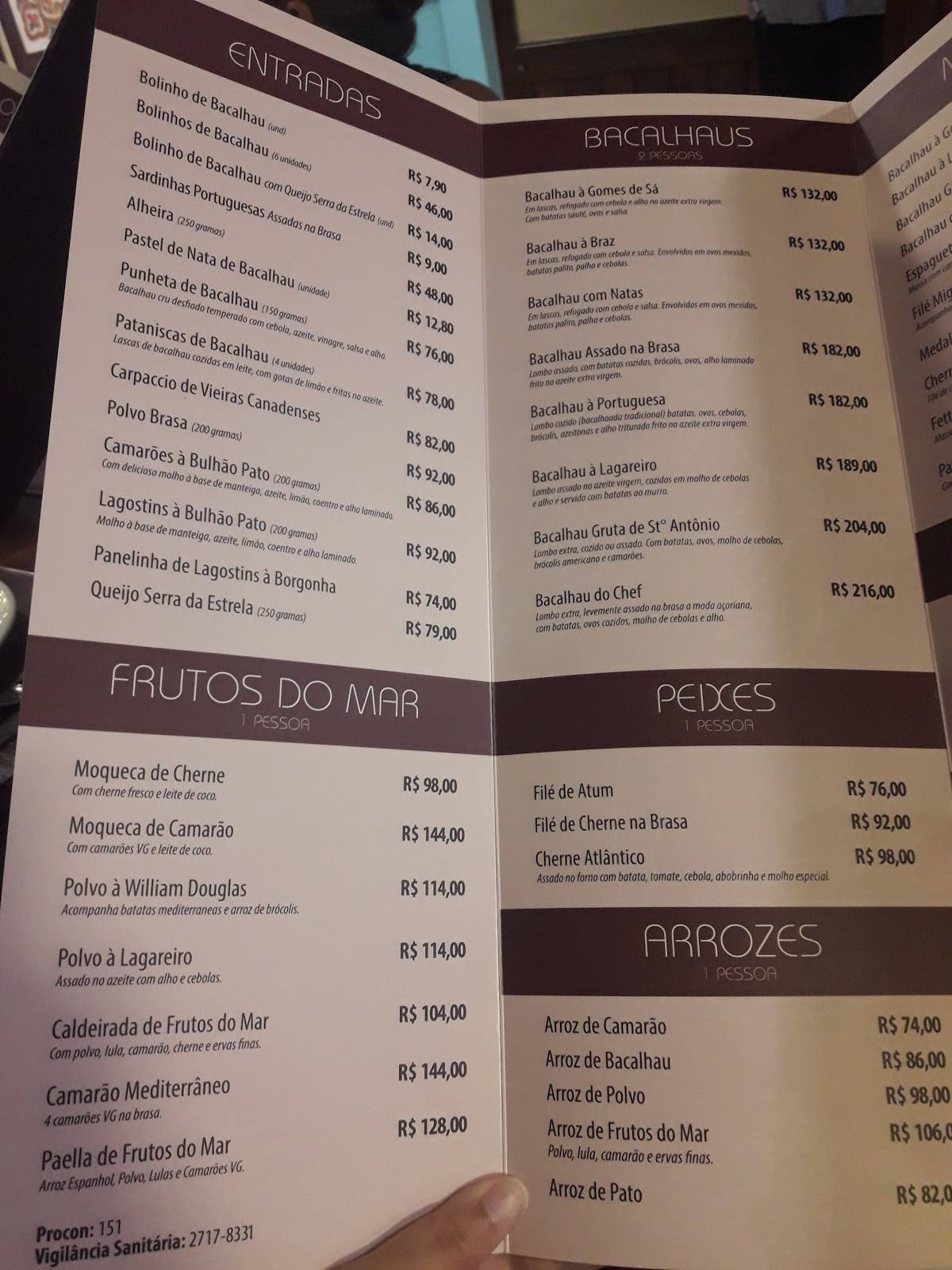 Menu em Gruta de Santo Antônio restaurante, Niterói