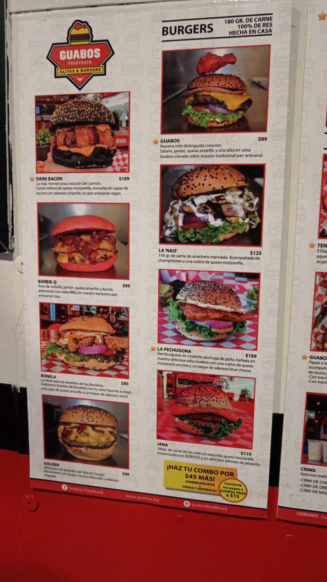 Carta del restaurante Guabos Foodtruck, Apodaca, Estardo Guajardo 408