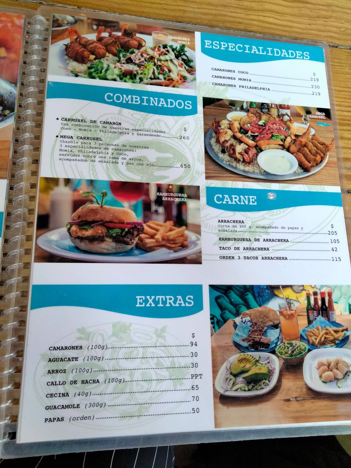 Carta del restaurante Colomitos Cocina del Mar, Guadalajara