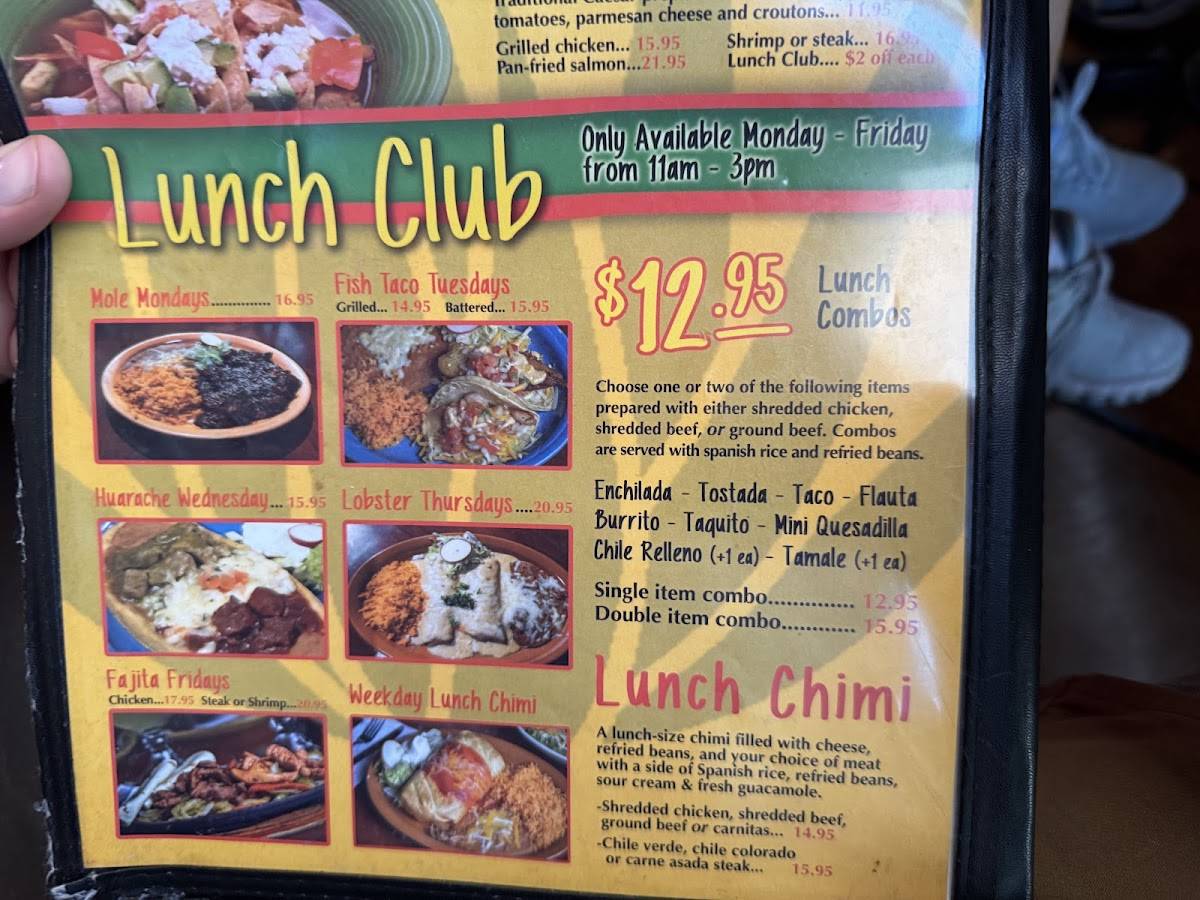 Menu at Guadalajara Original Grill pub & bar, Tucson, E Prince Rd