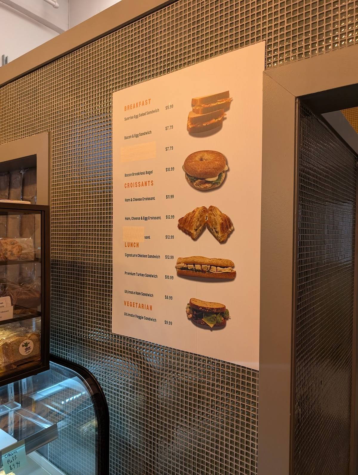 Menu at Guffo Café, Vancouver