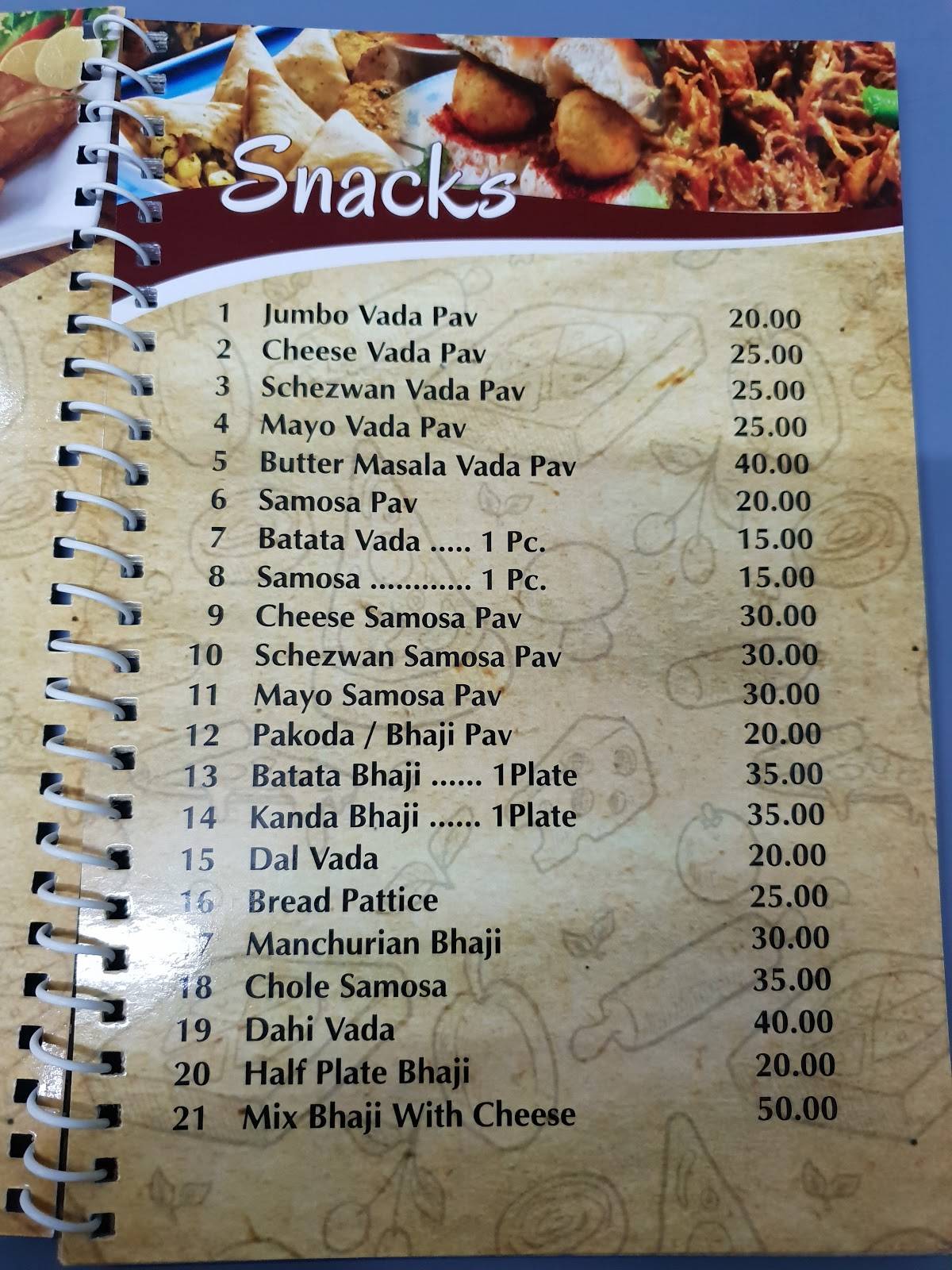 Menu at Guru Food Hub, Mumbai