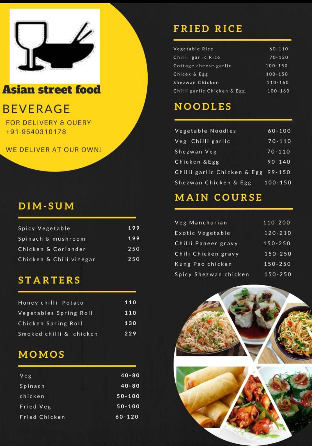 Menu at Asian Street Food, Gurugram