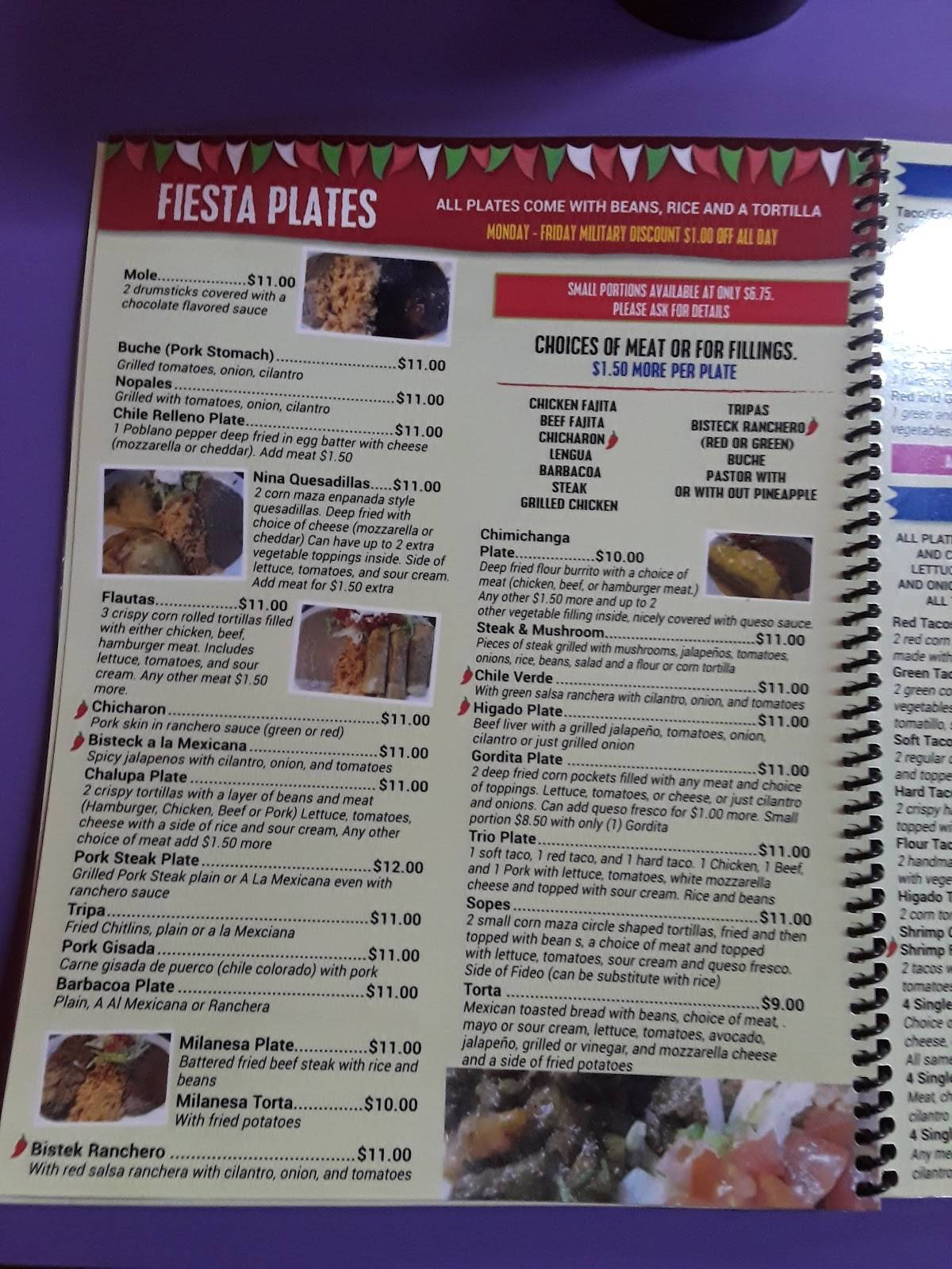 Menu at Gutierrez Family Restaurant, Wichita Falls