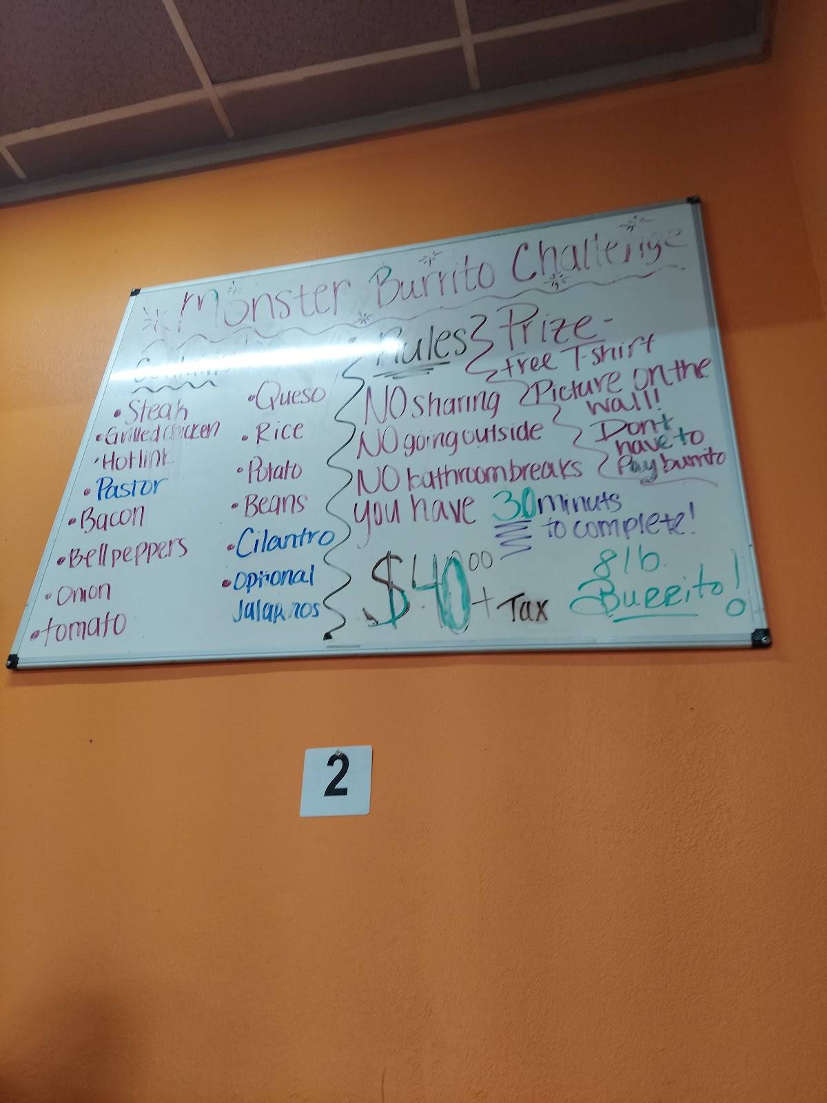 Menu at Gutierrez Family Restaurant, Wichita Falls