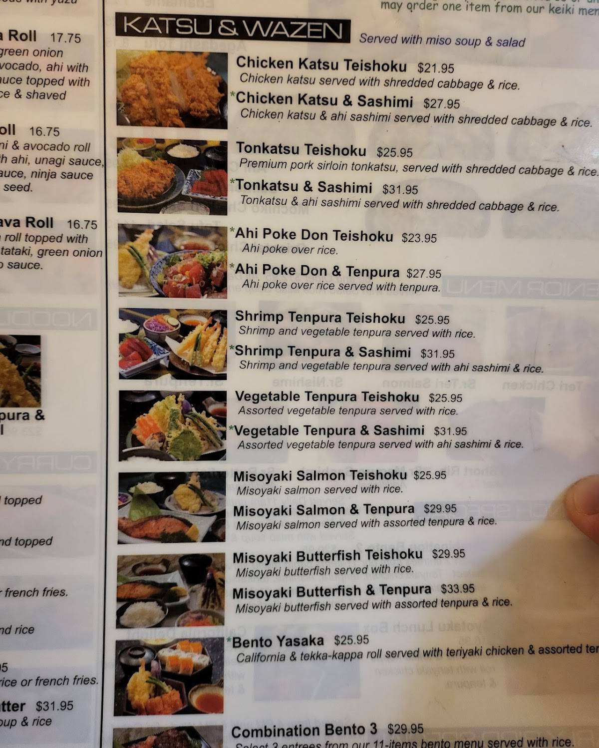 Menu at Gyotaku Japanese Restaurant, Pearl City, 98-1226 Kaʻahumanu St