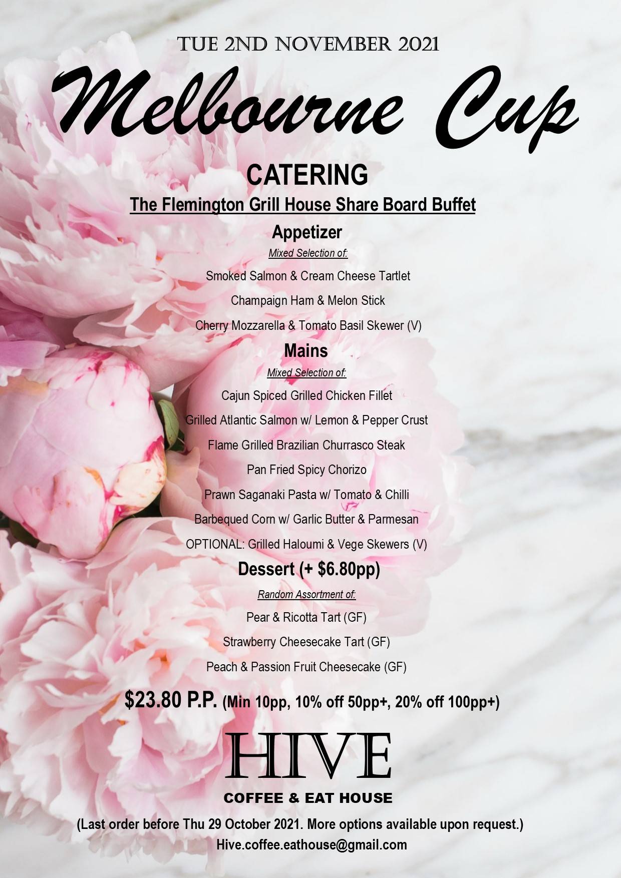 Menu at HIVE Coffee & Eat House cafe, Brisbane City, Under Friday’s