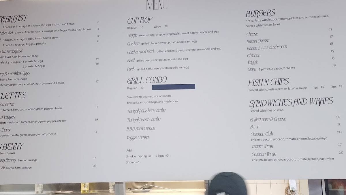 Menu at Hadi's Restaurant, Delta