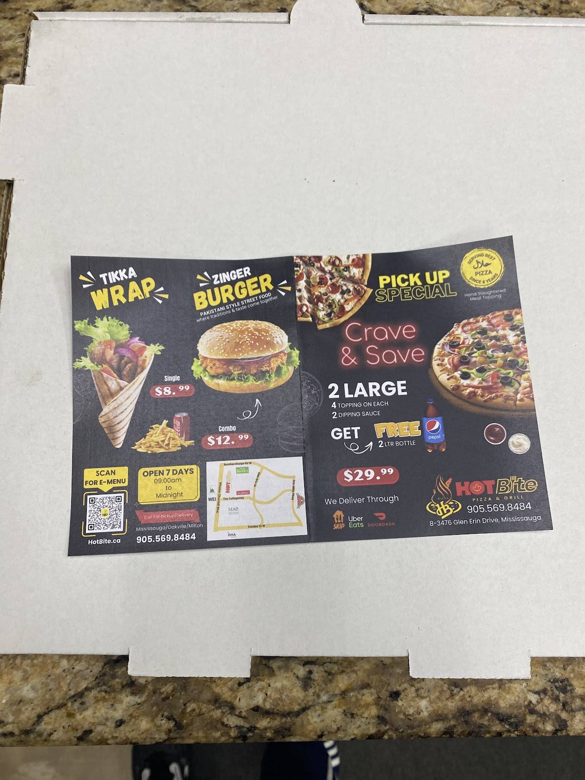 Menu at Halal Hot Bite Pizza & Grill restaurant, Mississauga
