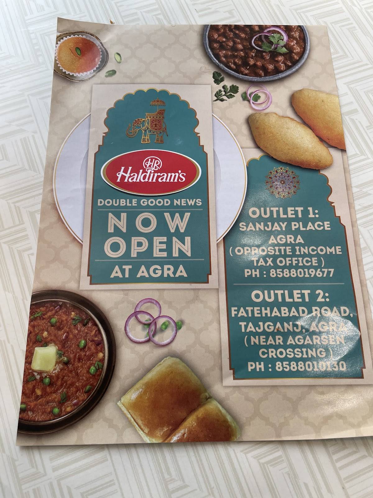 Menu at Haldiram's - Basai Mustkil, Fatehabad, Agra
