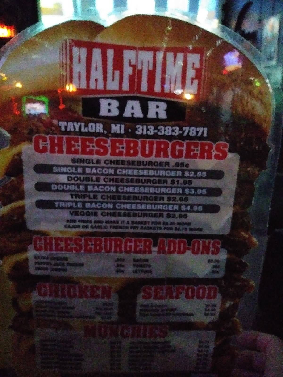 Menu at Half Time Bar, Taylor