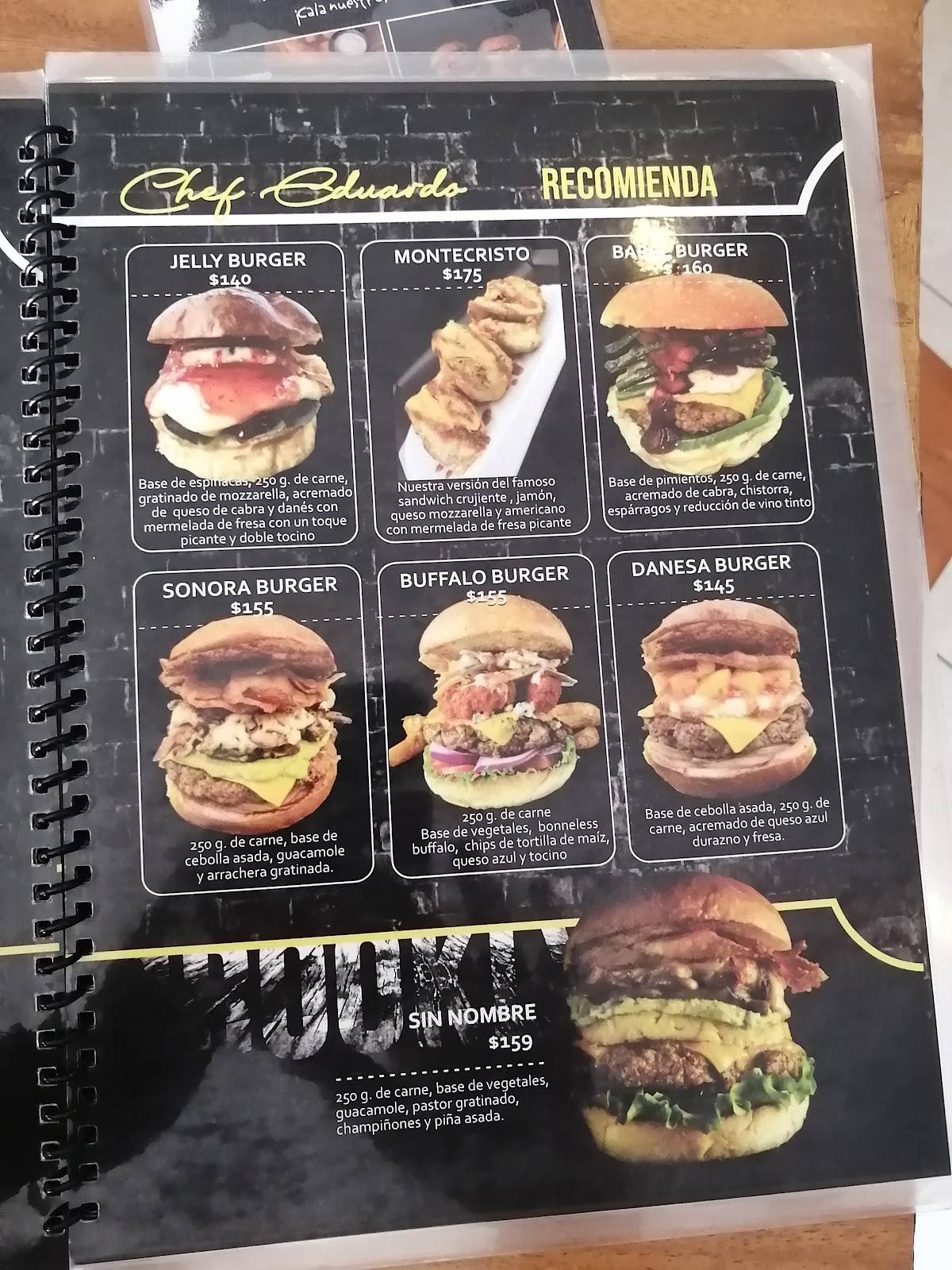 Carta del restaurante Brooklyn Burgers Tejeria, Valente Díaz