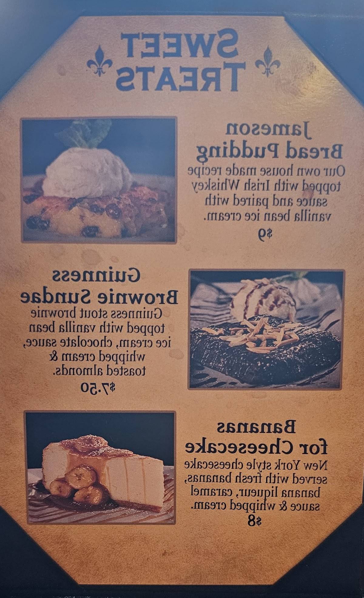 Menu at Park Lane Tavern of Hampton pub & bar, Hampton